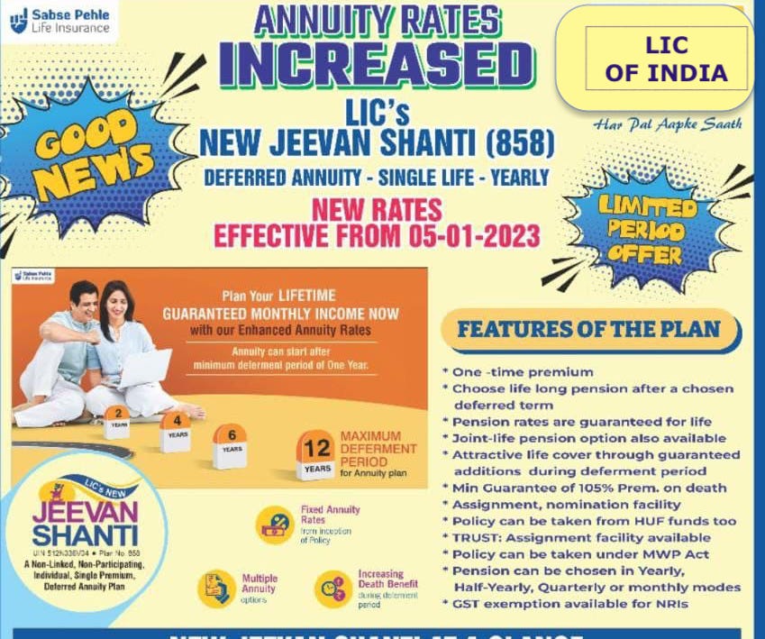 LIC New Jeevan Shanti Revised Pension Plan Calculator LIC Insurance LIC New Jeevan Shanti Revised Pension Plan Calculator LIC Insurance